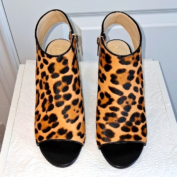 Vince Camuto | Shoes | Leopard Print Peep Toe Heels | Poshmark
